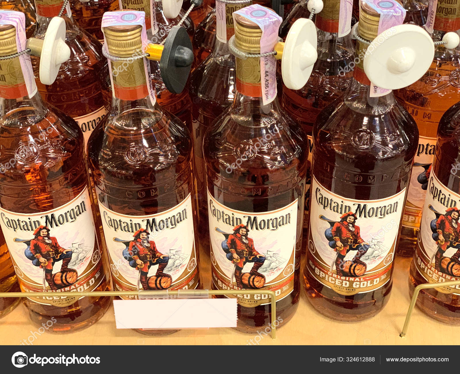 Captain Morgan rum on a shelf, assortment. — Stock Editorial Photo ...