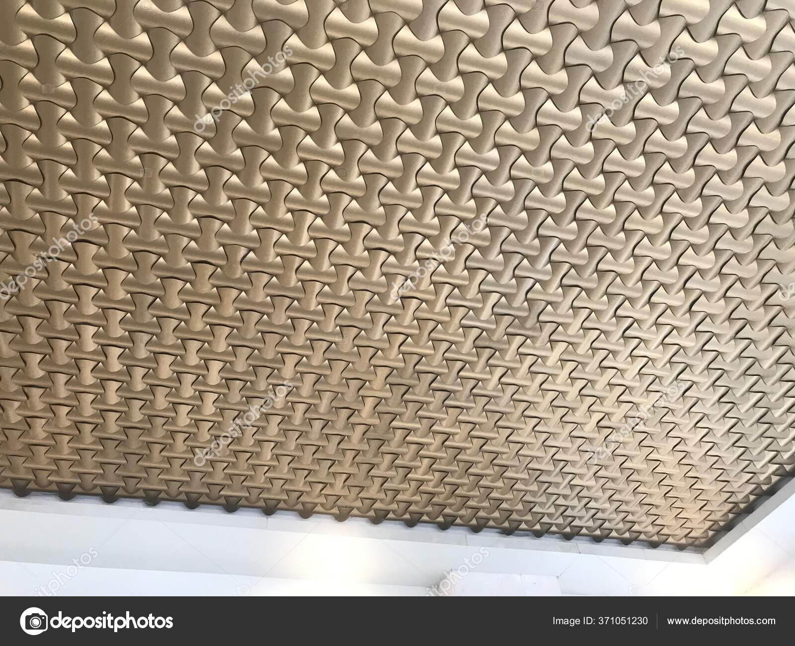 Gypsum False Ceiling Design Golden Metal Color Decorative Roof Panel ...