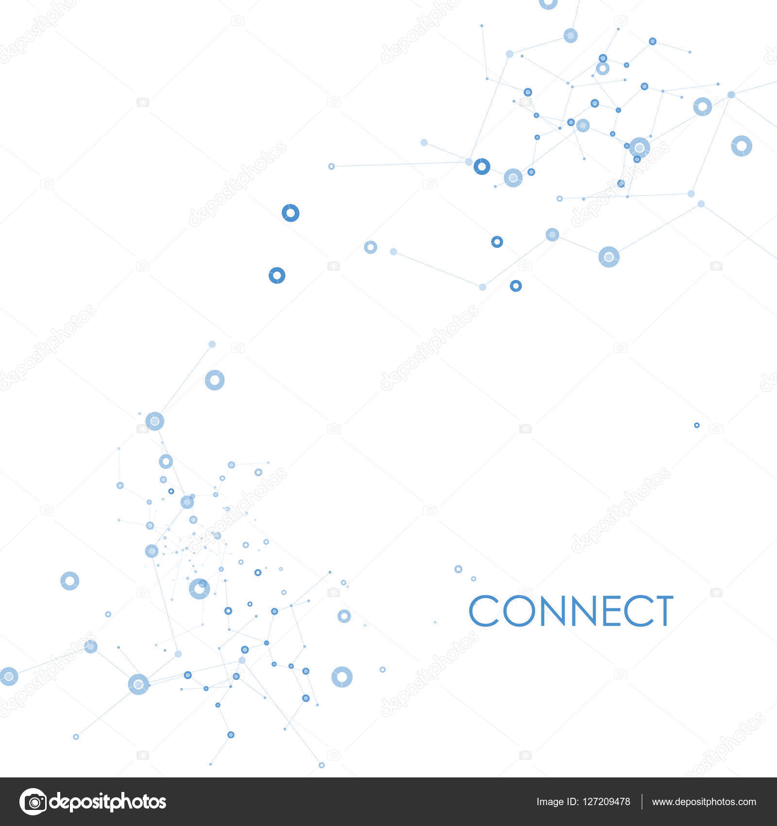 Abstract connect background with dots and lines. Molecule structure ...