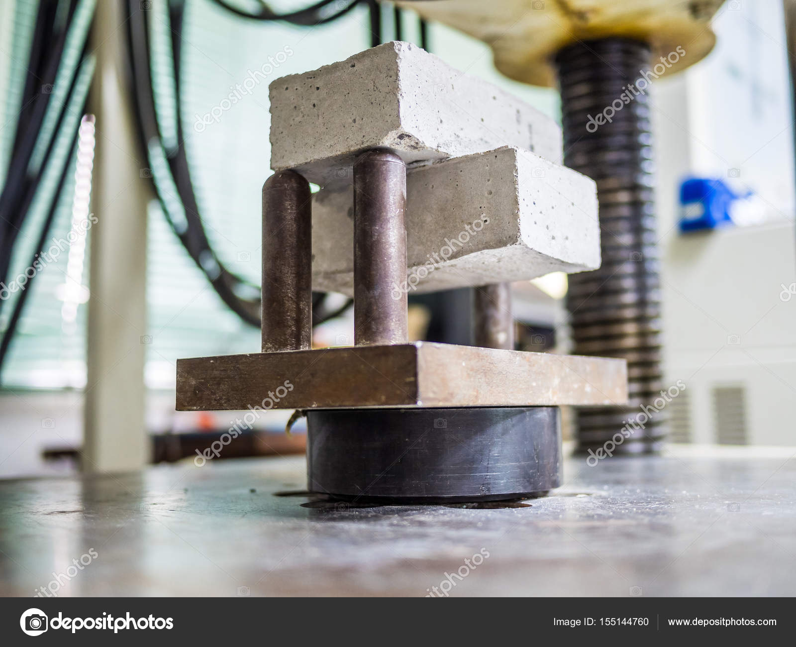 Physical testing machine in engineering laboratory — Stock Photo ...