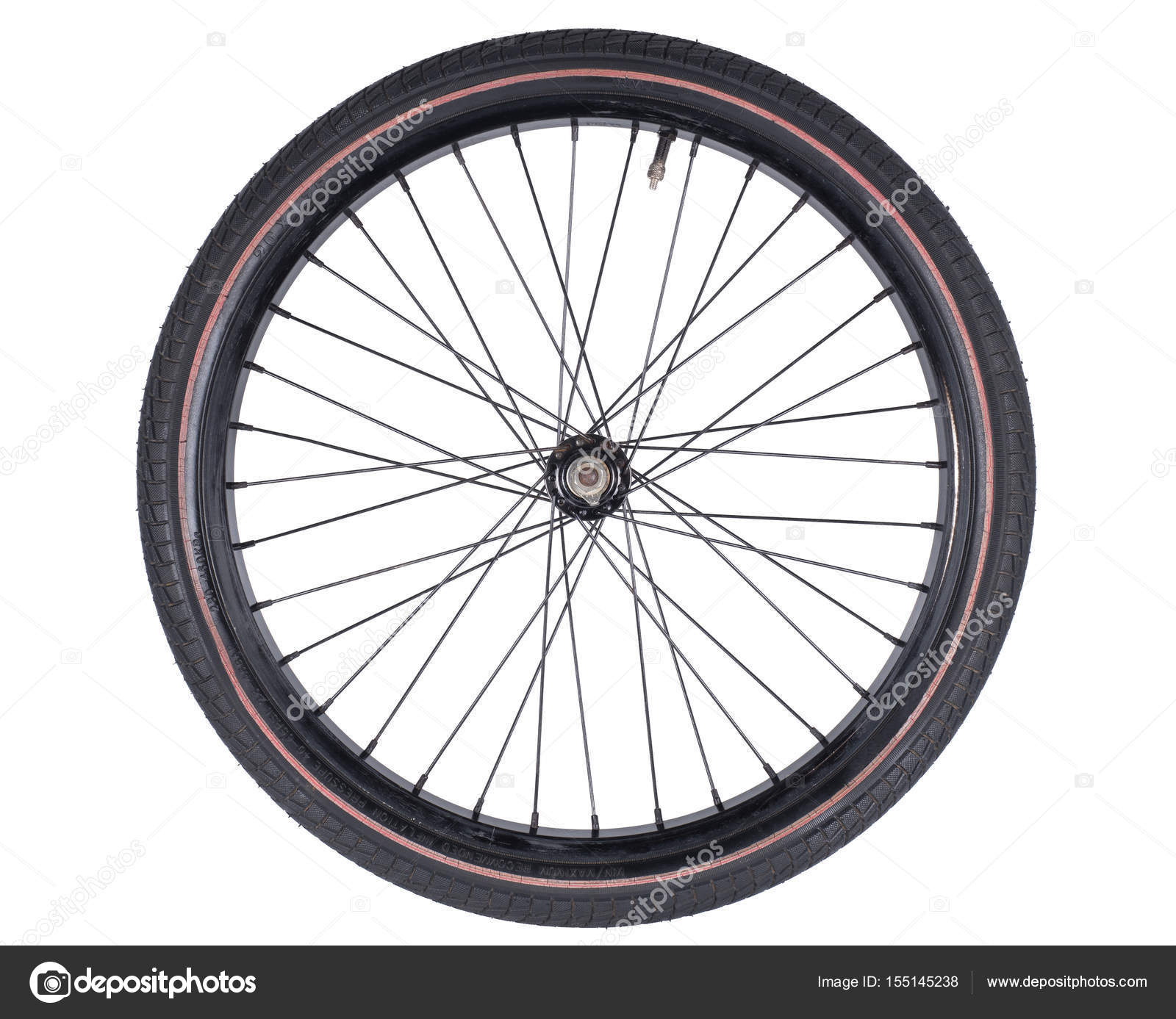 Conjunto de rueda de bicicleta aislado sobre fondo blanco — Foto de ...