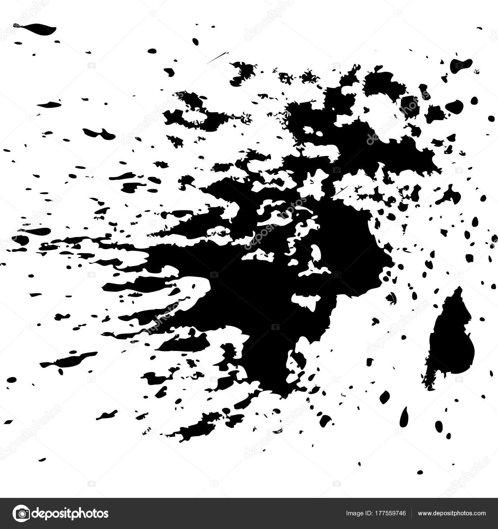 Black Ink Splatter Template