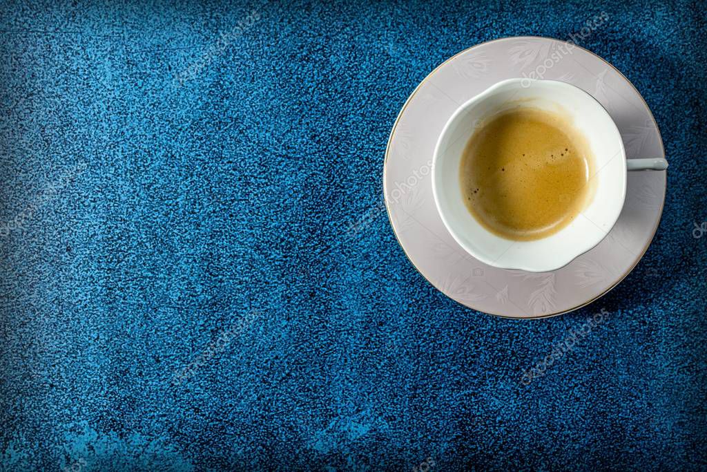 Cup Coffee Blue Background — Stock Photo © Alex44ARH #325845066