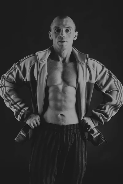 Bodybuilder posing in different poses demonstrating their muscles ...