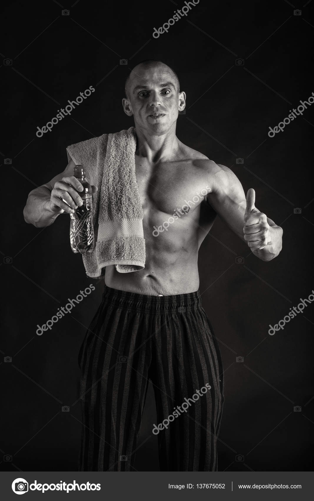 A trained man. Body-building Stock Photo by ©aallm 137675052
