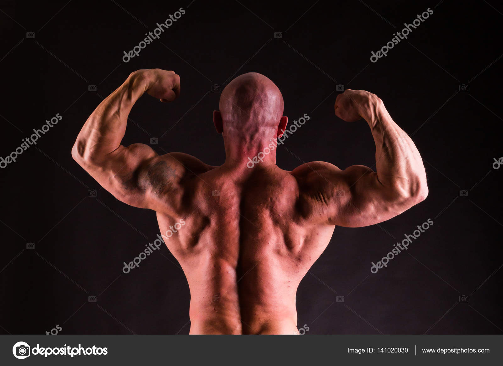 Bodybuilder posing in different poses demonstrating their muscle ...