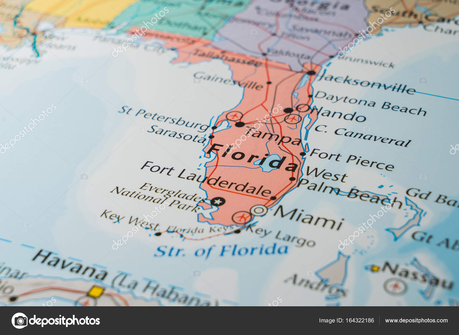 Florida on the map Stock Photo by ©aallm 164322186