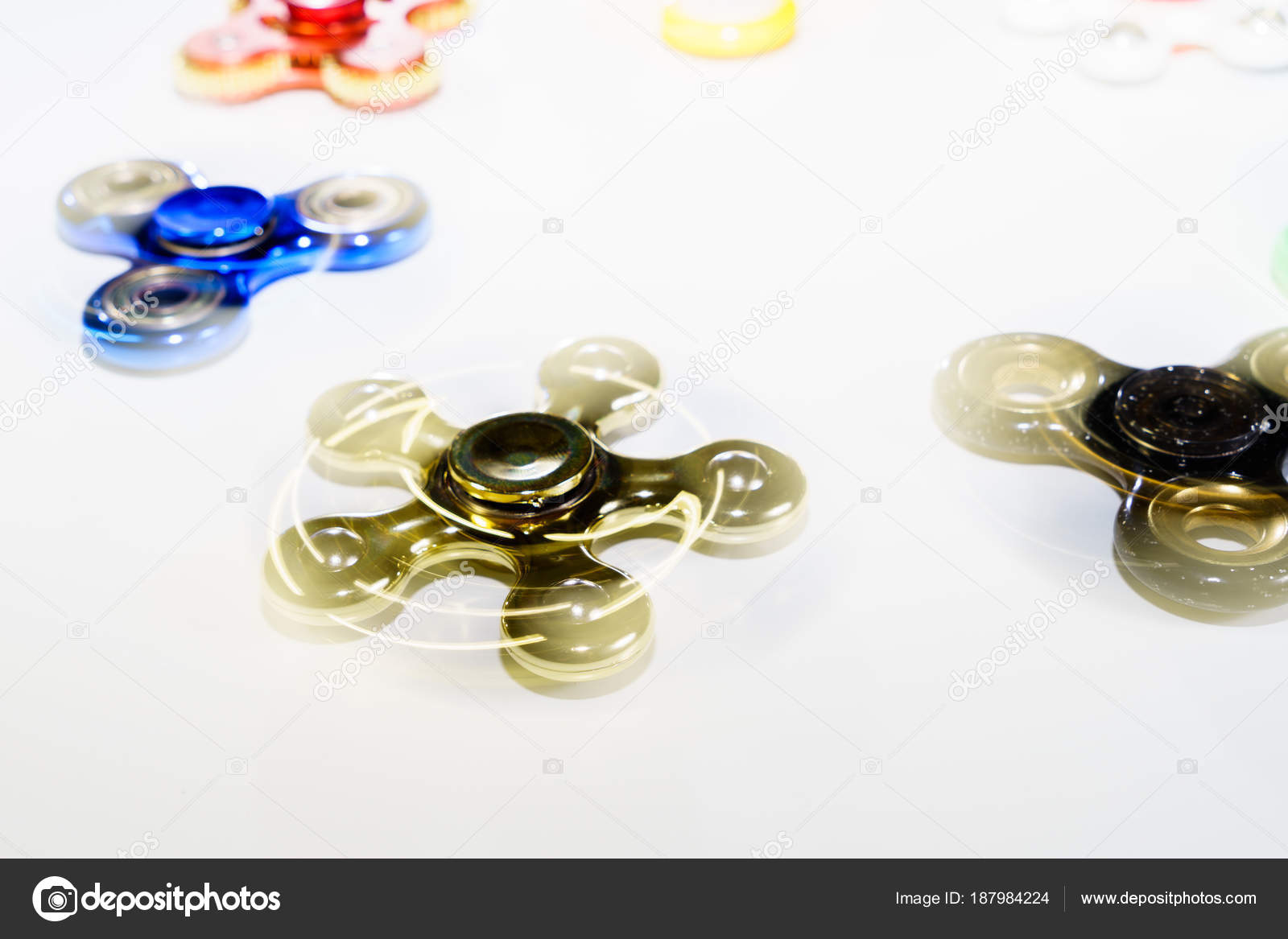 Different Spinners White Background Stock Photo by ©aallm 187984224
