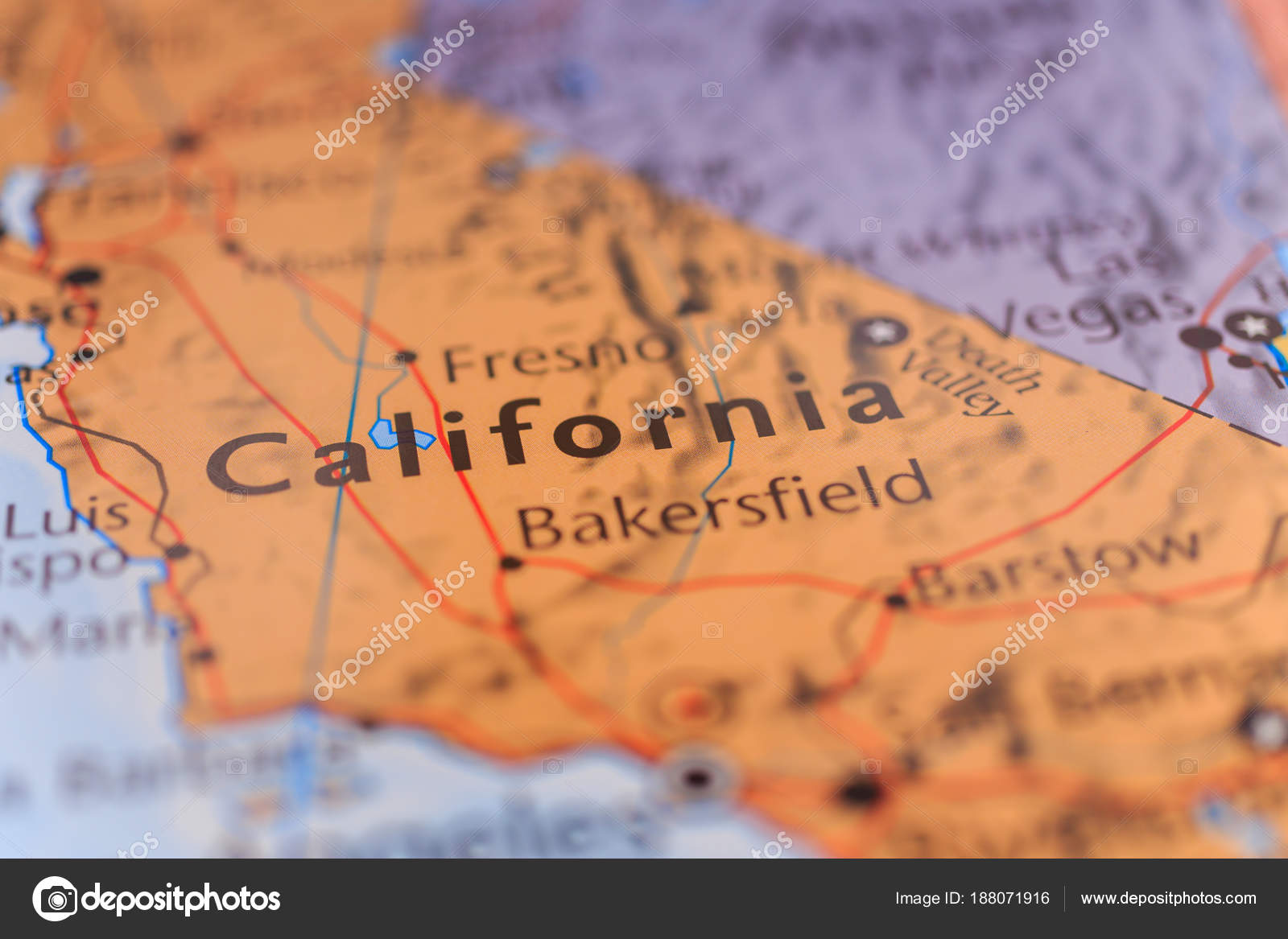 california on a world map