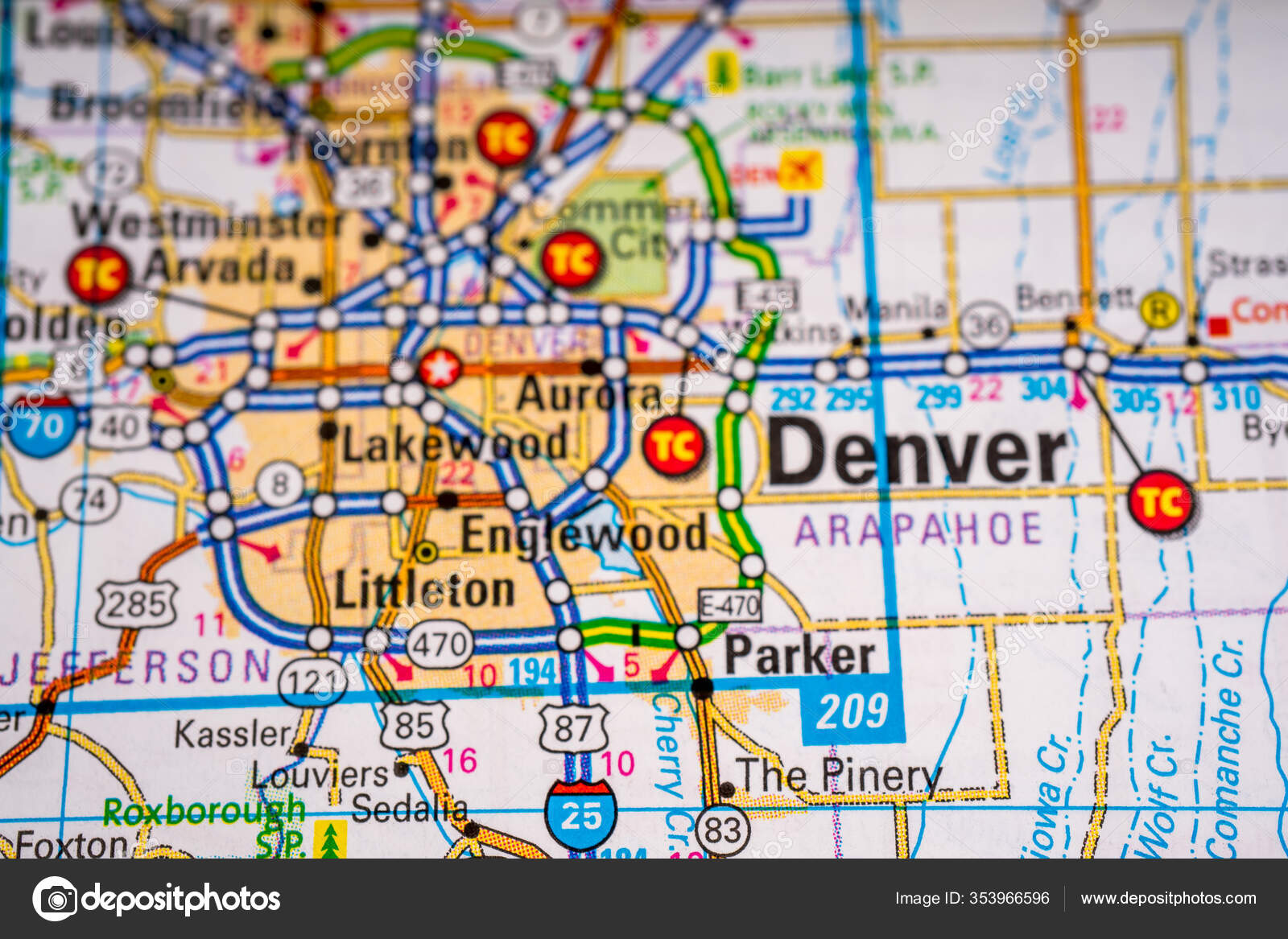 Denver Usa Map Travel Background Stock Photo by ©aallm 353966596