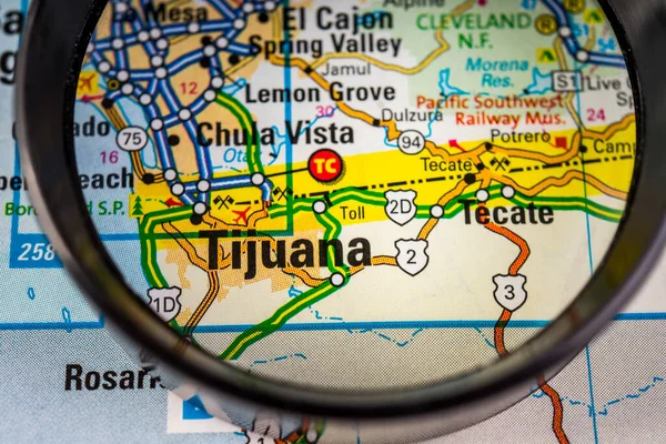 Tijuana Usa Mapa Fondo Viaje: fotografía de stock © aallm #360786450 ...