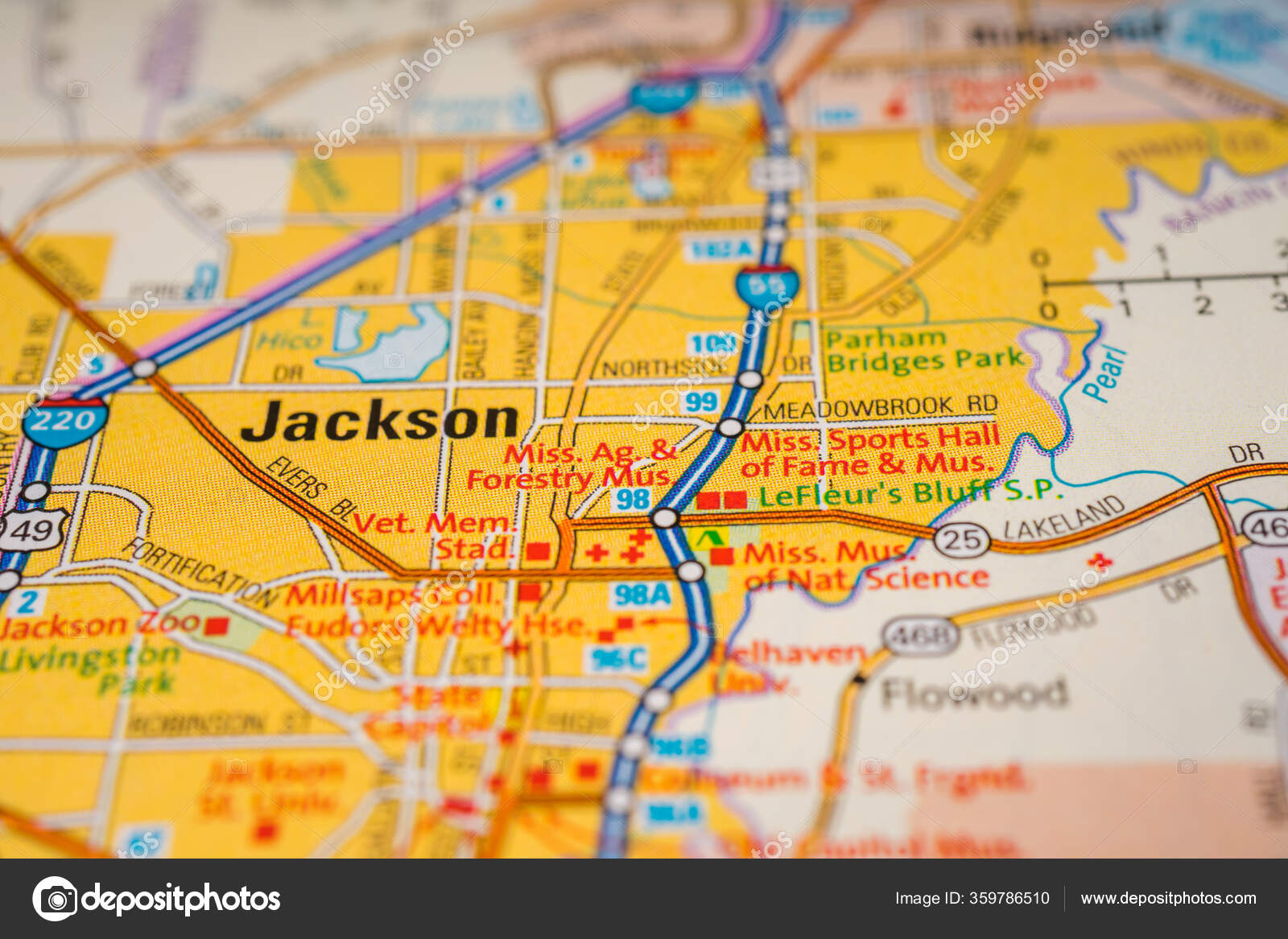 Jackson Usa Travel Map Background Stock Photo by ©aallm 359786510