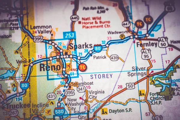 Mapa da cidade de reno fotos de stock, imágenes de Mapa da cidade de ...