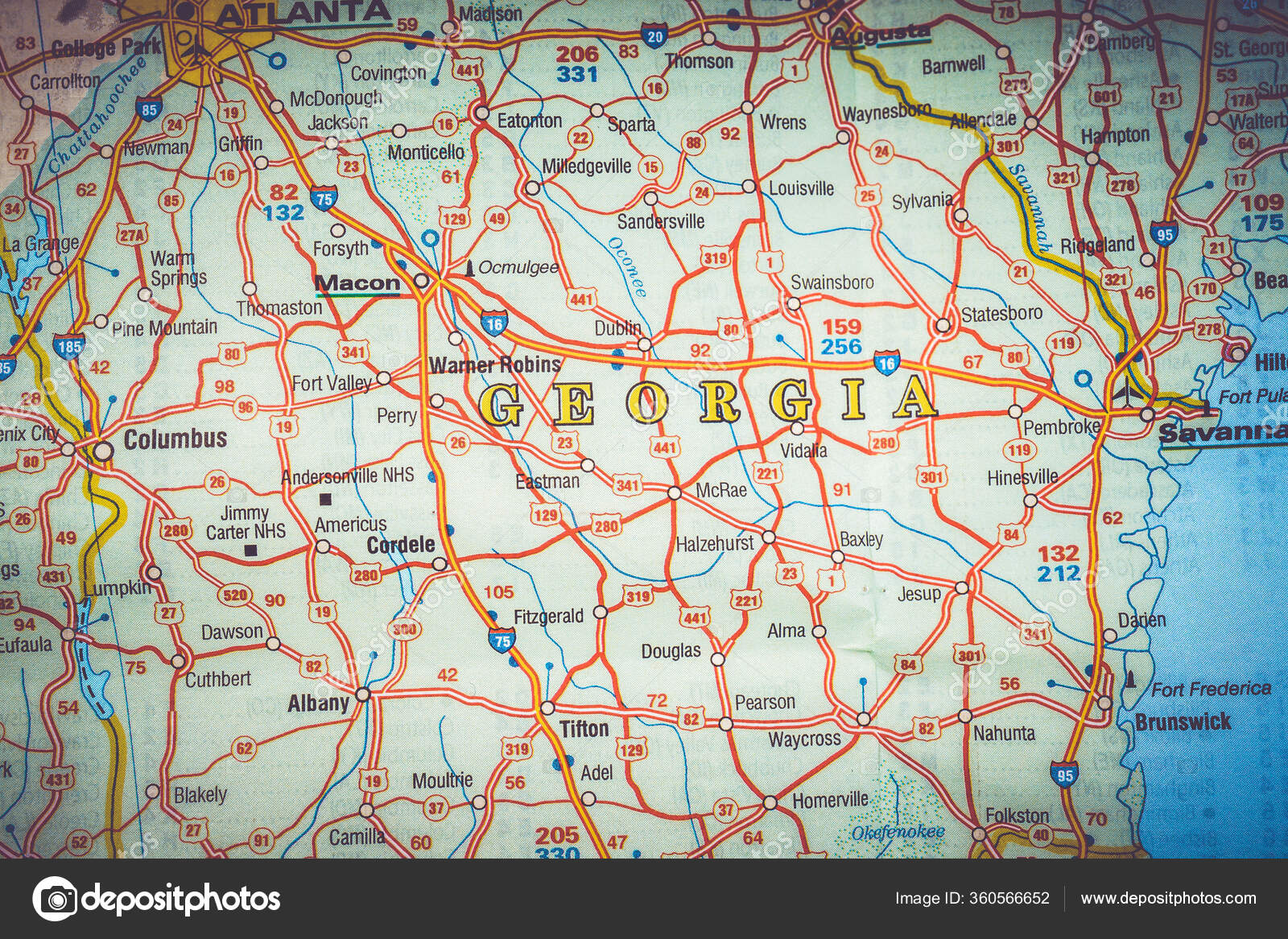 Grúzia Usa Térképen Utazási Háttér — Stock Fotó © aallm #360566652