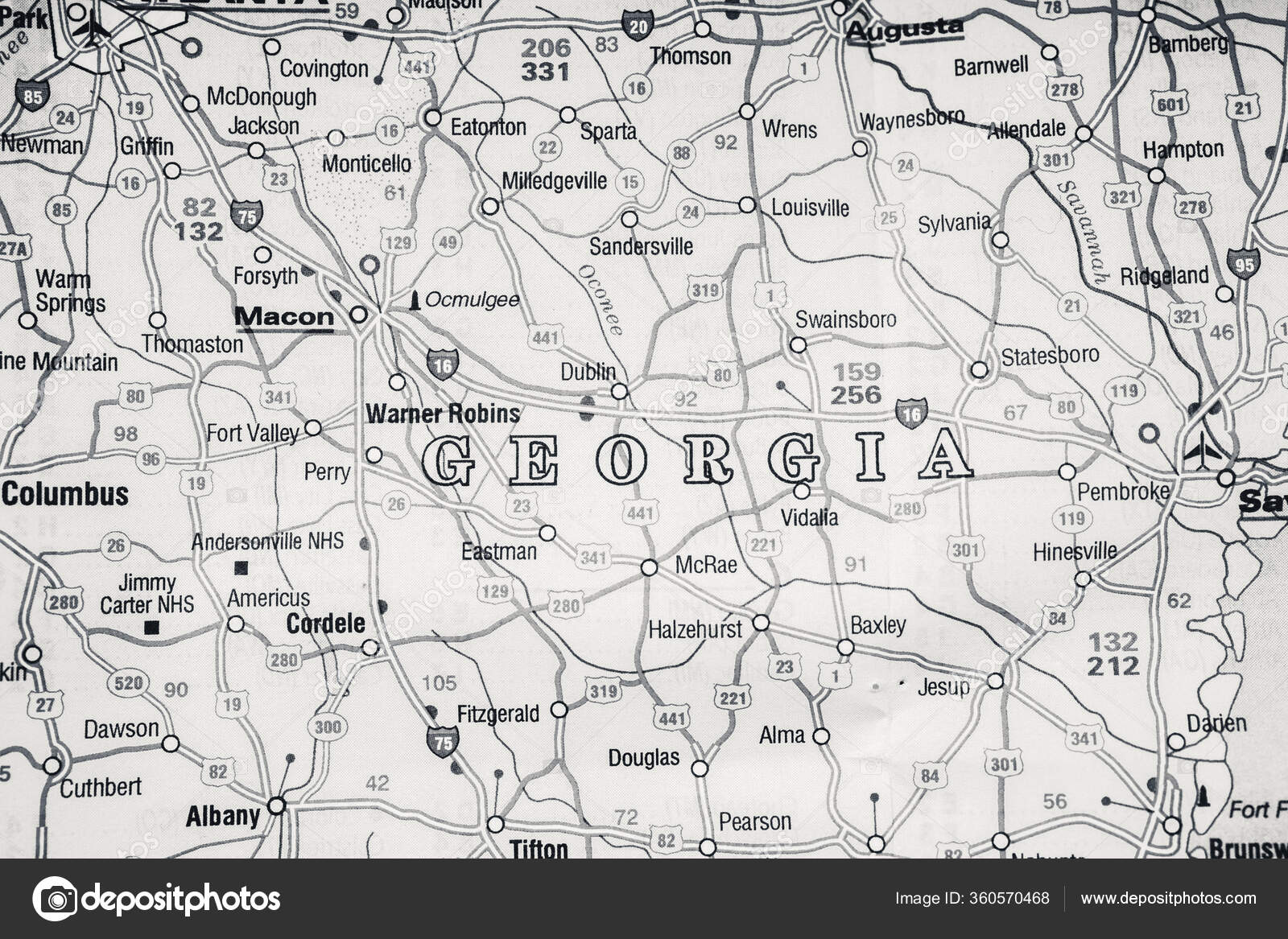 Georgia State Usa Map Background Stock Photo by ©aallm 360570468