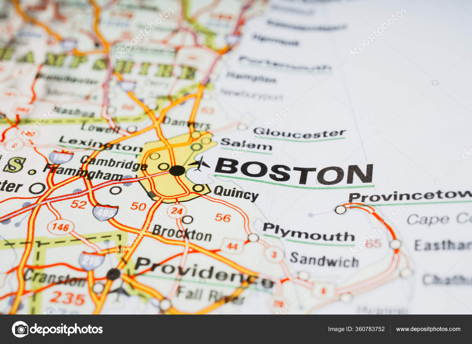 Boston Usa Map Background — Stock Photo © aallm #360783752