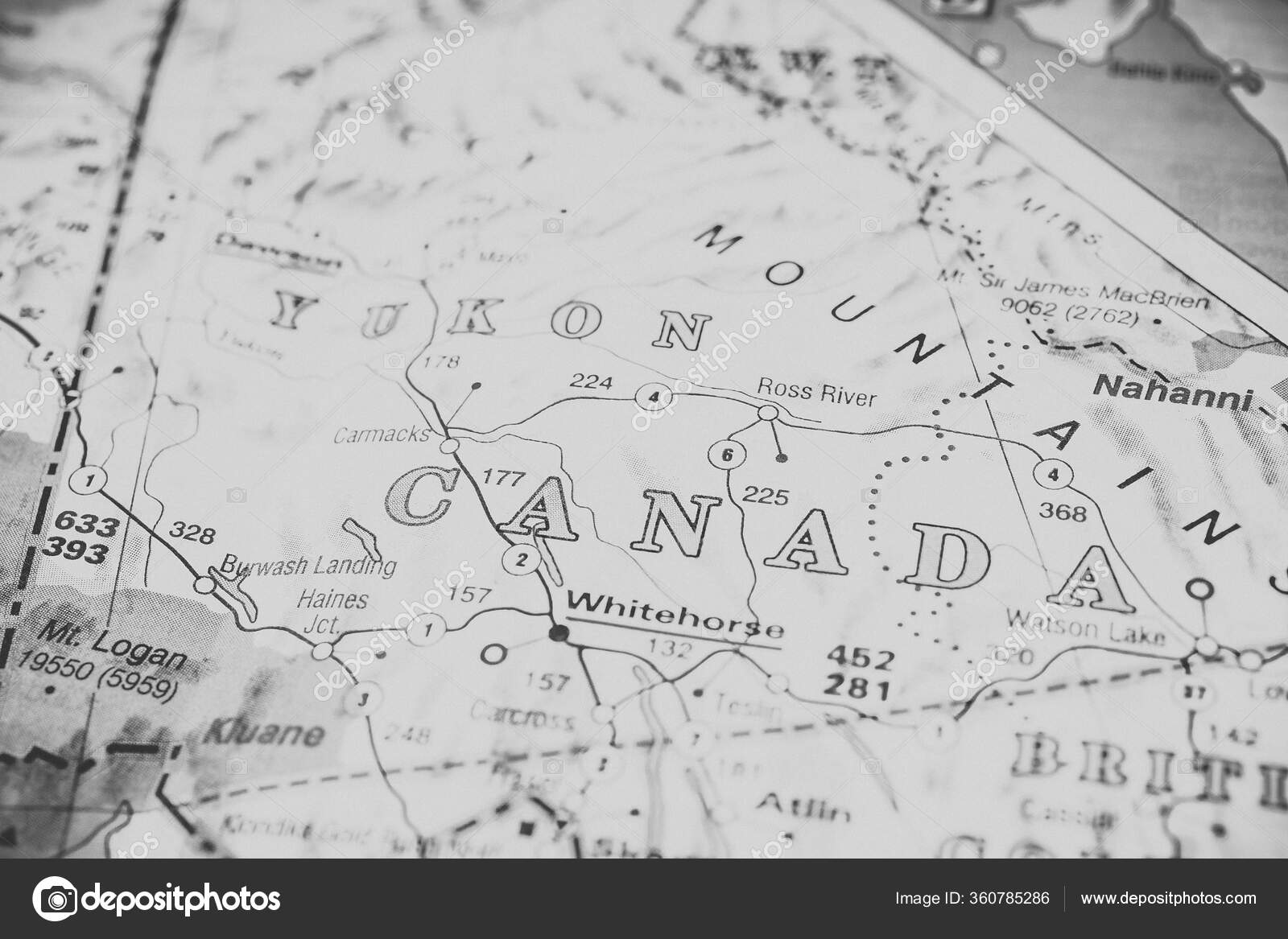 Yukon Canada Map Background Stock Photo by ©aallm 360785286