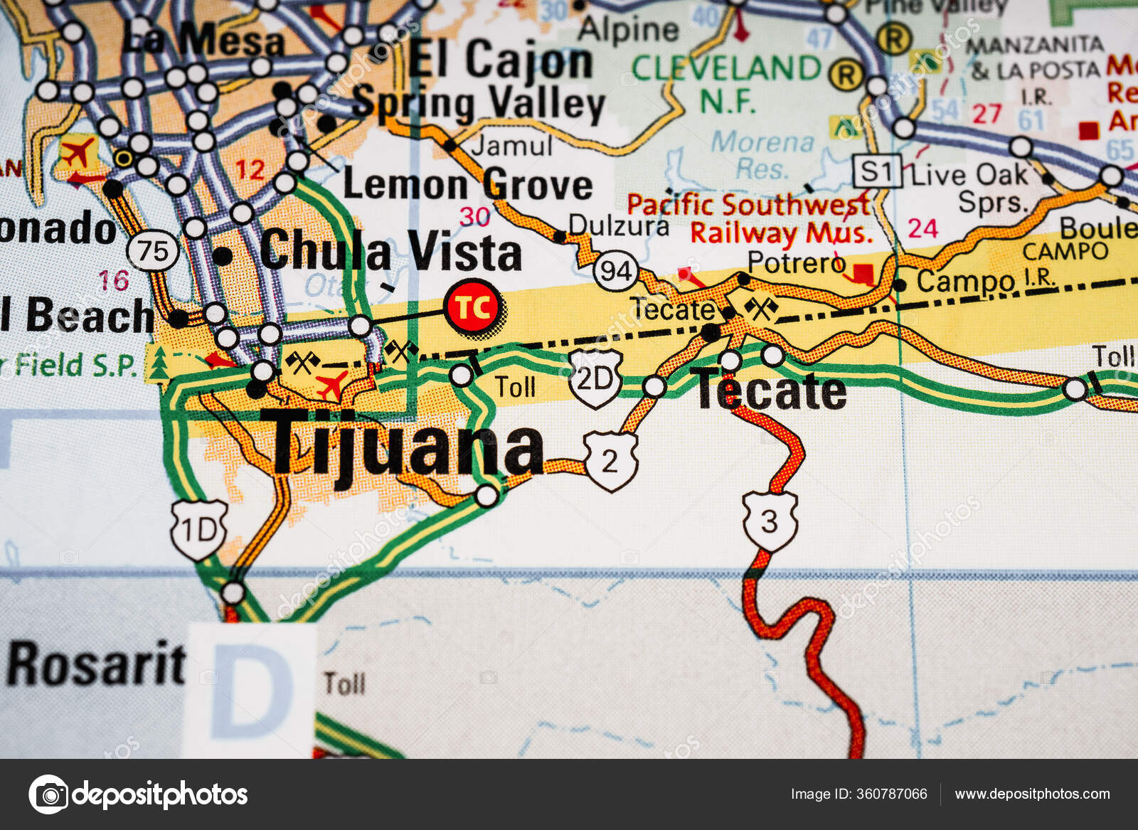 Tijuana Usa Map Travel Background Stock Photo by ©aallm 360787066