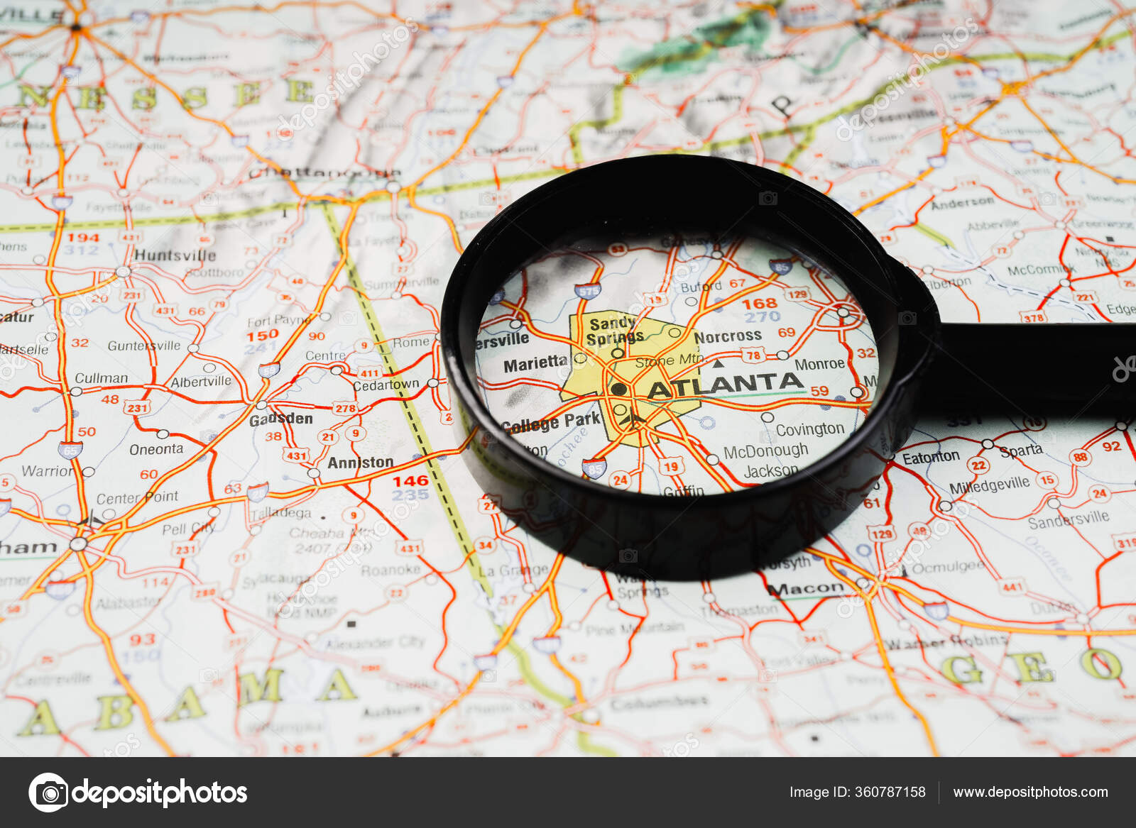 Atlanta Usa Map Background — Stock Photo © aallm #360787158