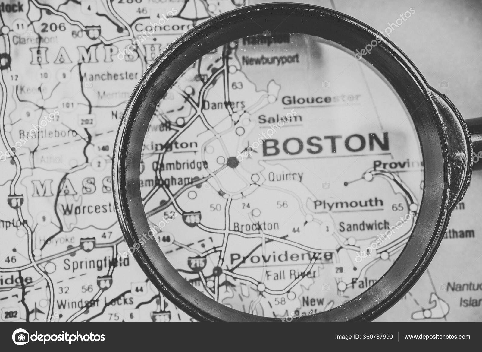Boston Usa Map Background Stock Photo by ©aallm 360787990