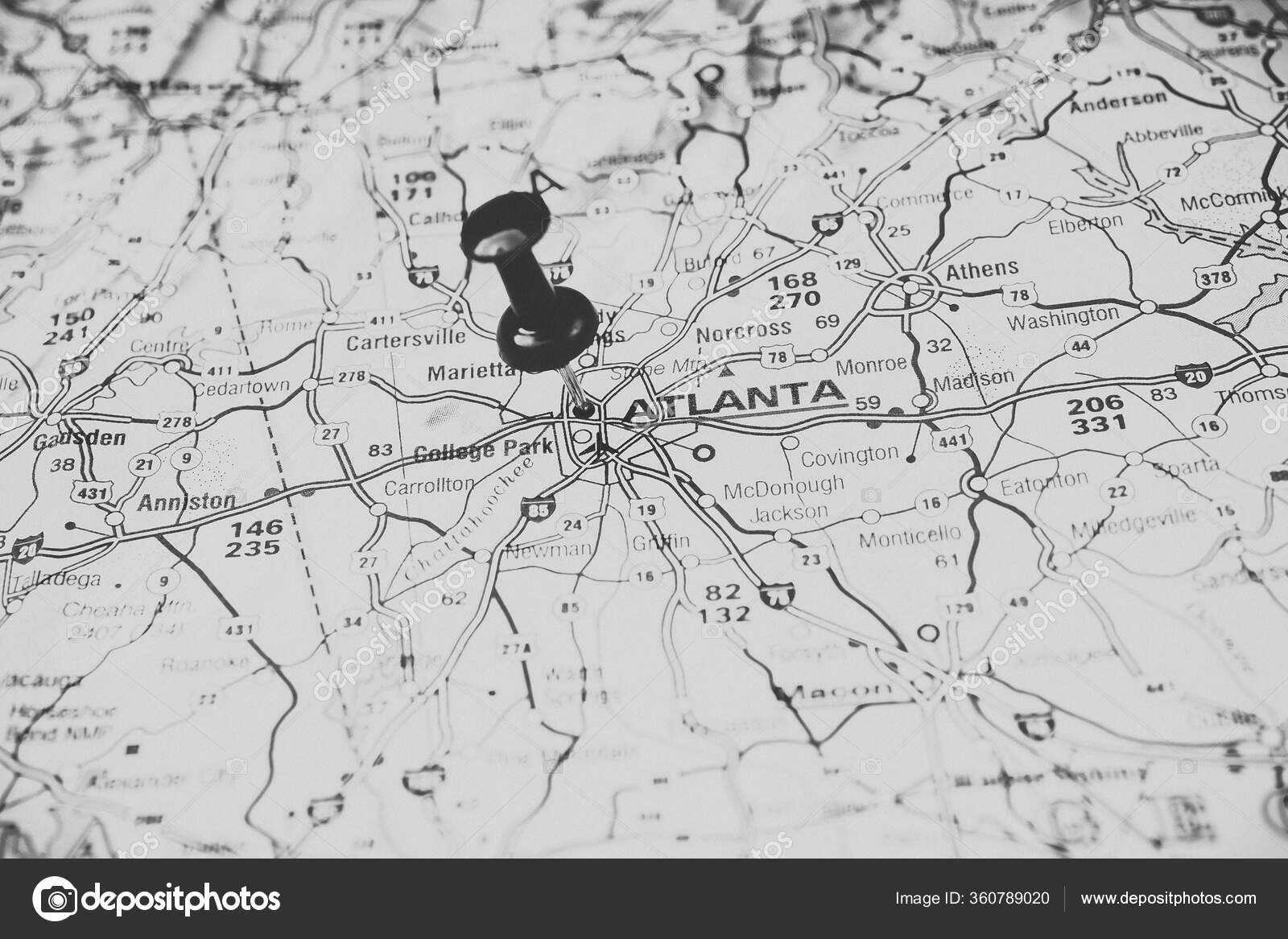 Atlanta Mapa Fondo: fotografía de stock © aallm #360789020 | Depositphotos