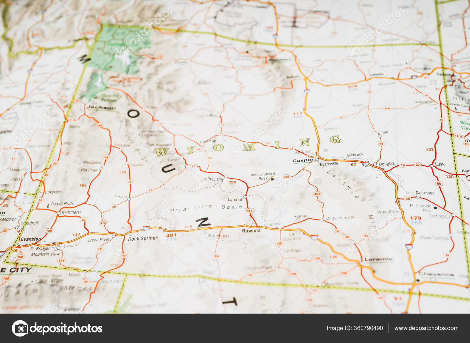Wyoming State Map Stock Photo by ©aallm 360790490