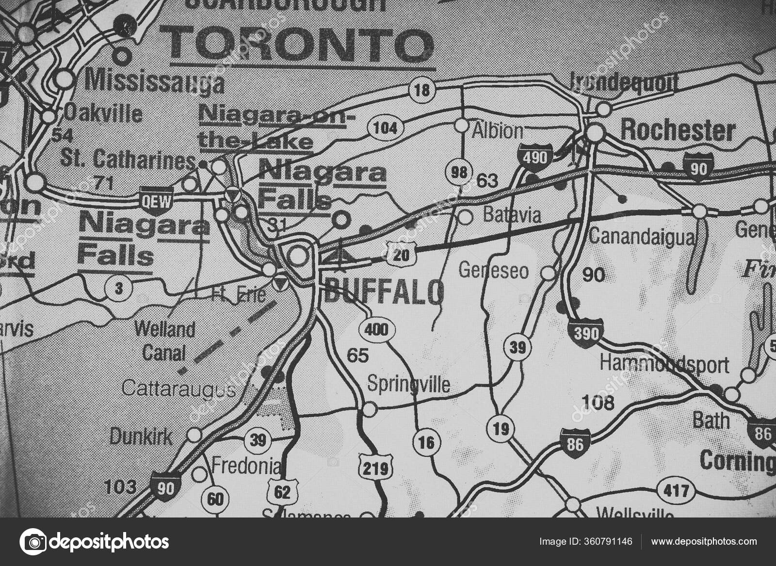 Toronto Canada Map Background Stock Illustration by ©aallm #360791146
