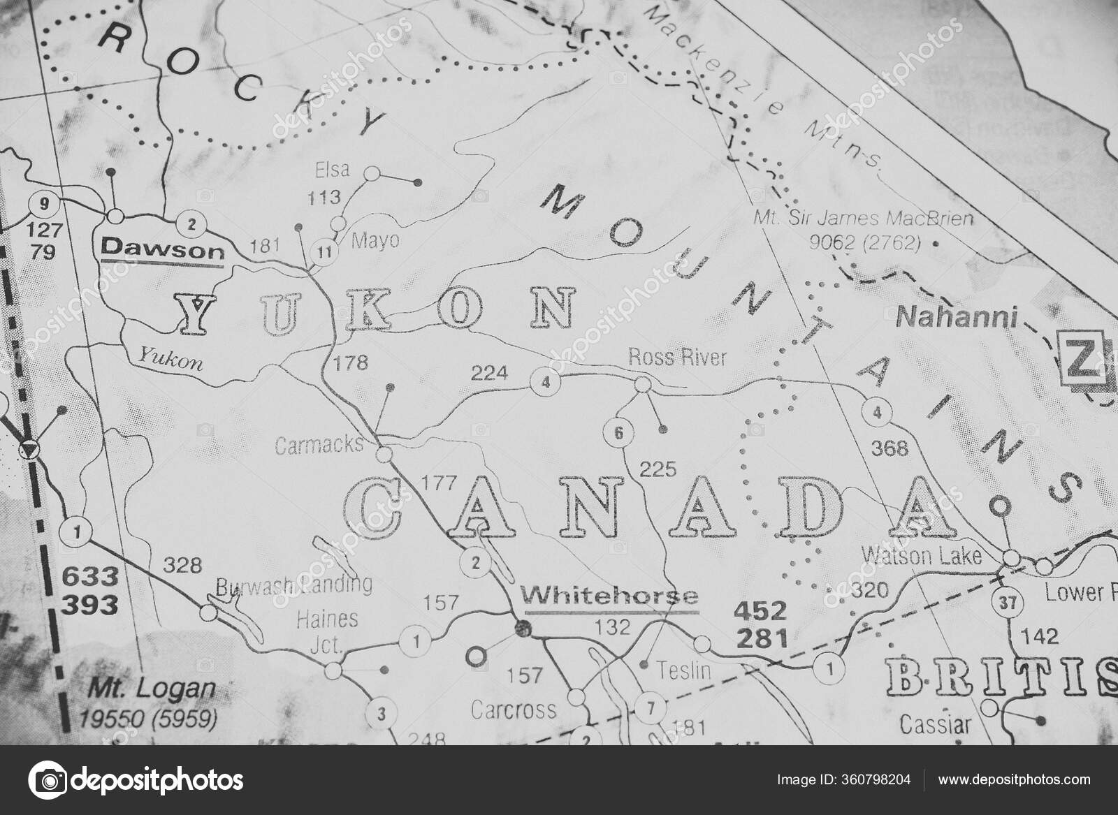 Yukon Canada Map Background Stock Photo by ©aallm 360798204