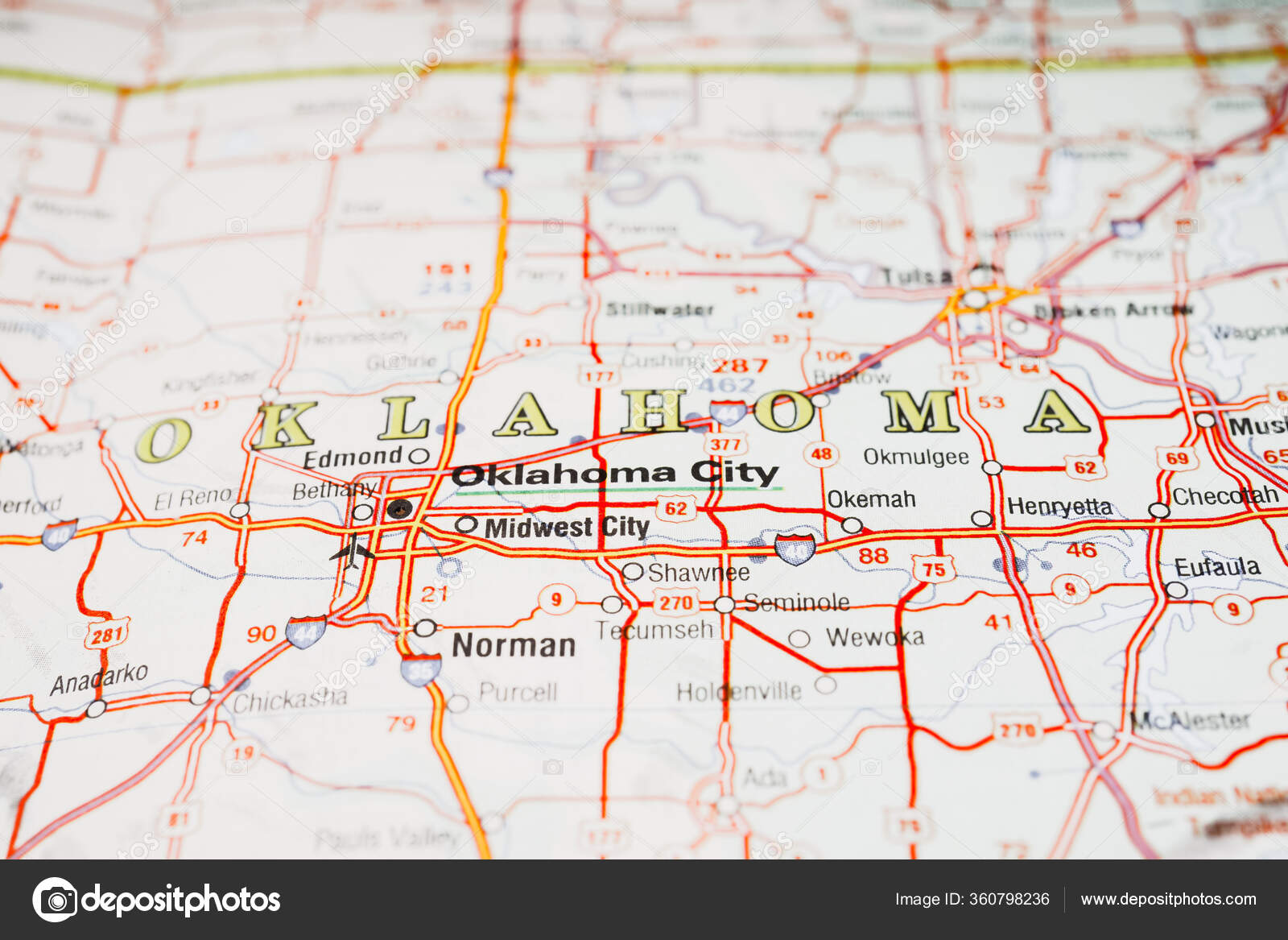 Oklahoma Usa Map Background Stock Photo by ©aallm 360798236