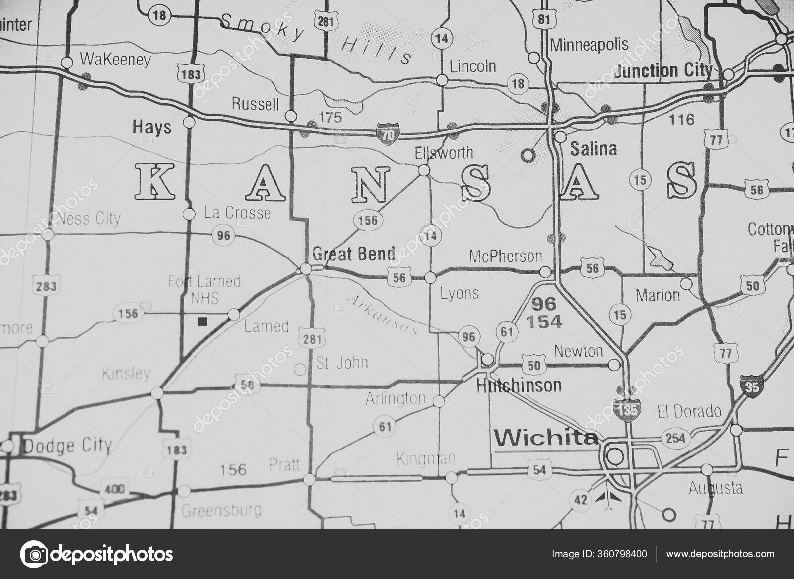 Kansas Usa Map Background Stock Photo by ©aallm 360798400