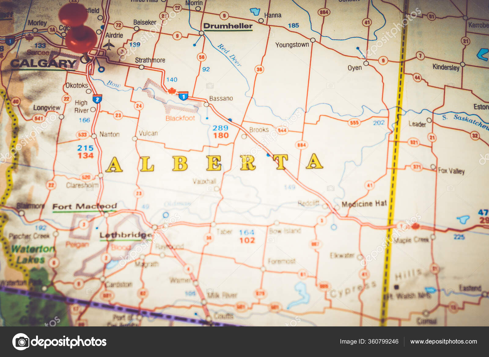 Alberta State Map Stock Photo by ©aallm 360799246