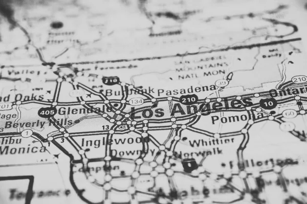 Los Angeles Usa Map Travel Background Stock Illustration by ©aallm ...