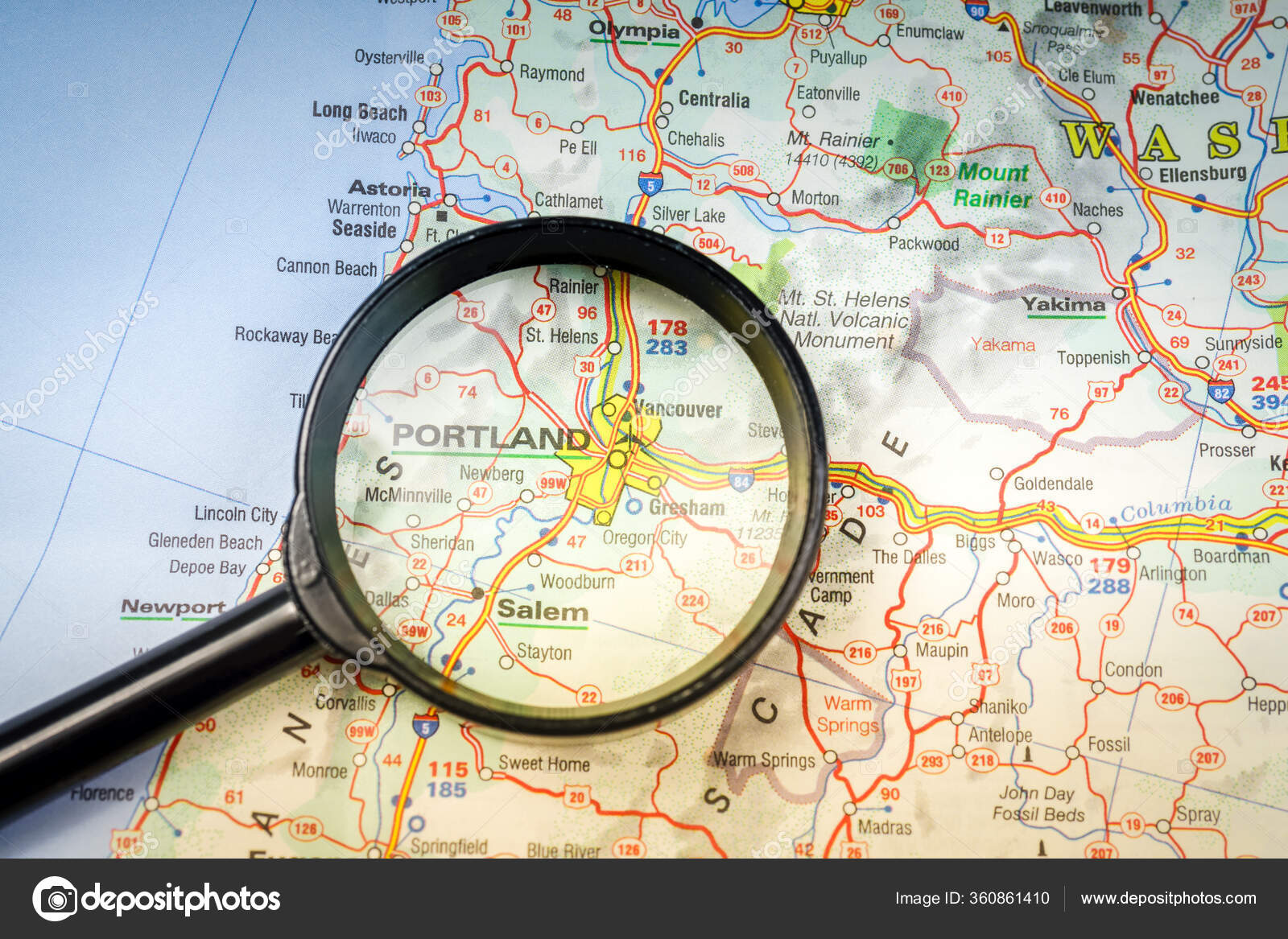 Portland Map — Stock Photo © aallm #360861410