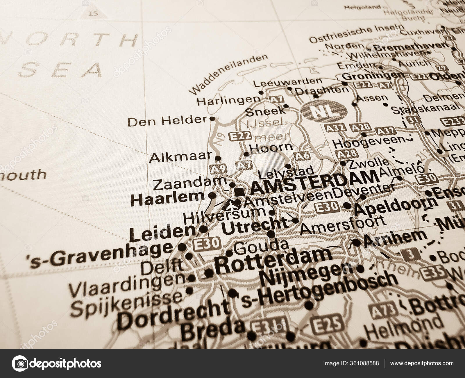 Amsterdam Road Map Europe Stock Photo by ©aallm 361088588