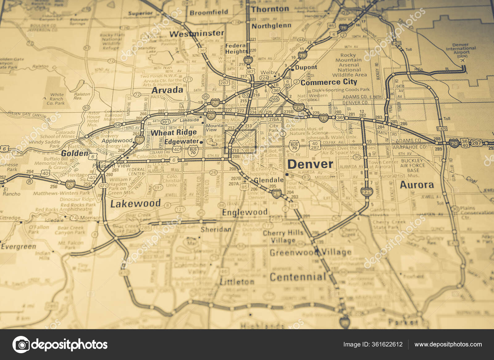 Denver Usa Travel Map Background Stock Photo by ©aallm 361622612