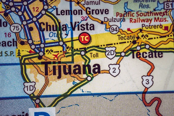 Tijuana mapa images libres de droit, photos de Tijuana mapa | Depositphotos