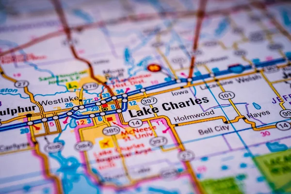 Map of lake charles Stock Photos, Royalty Free Map of lake charles ...