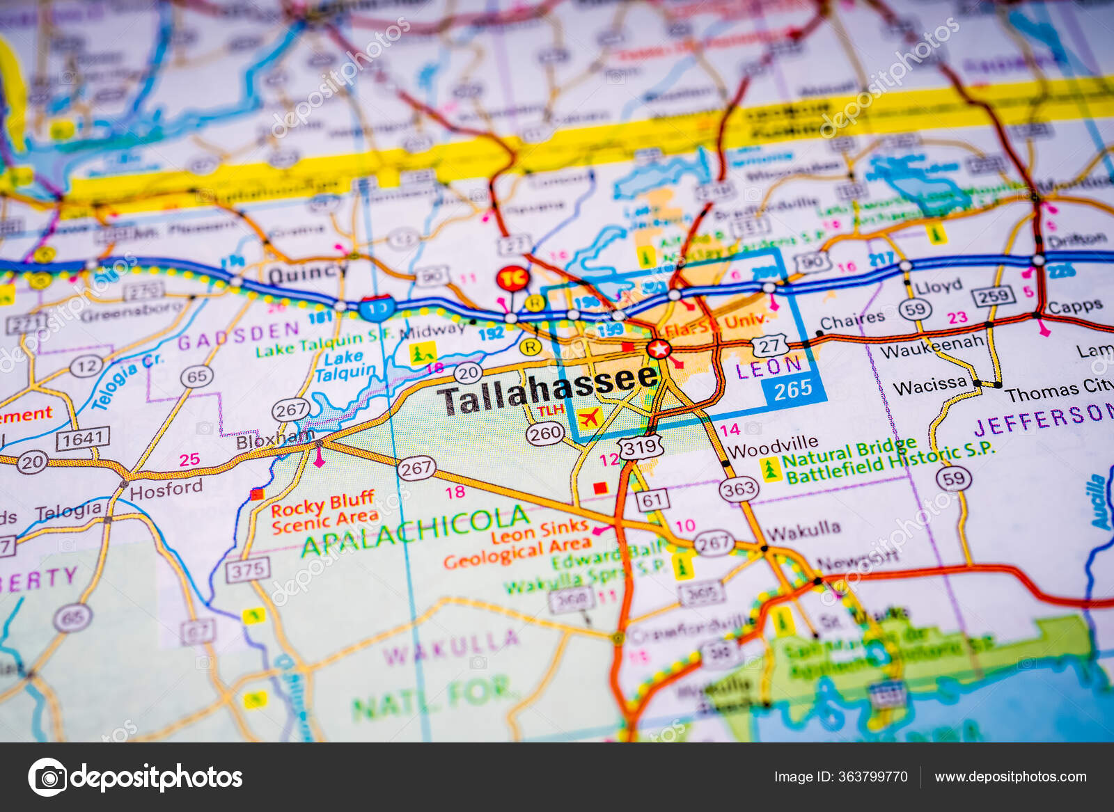 Tallahassee Usa Map Background Stock Photo by ©aallm 363799770