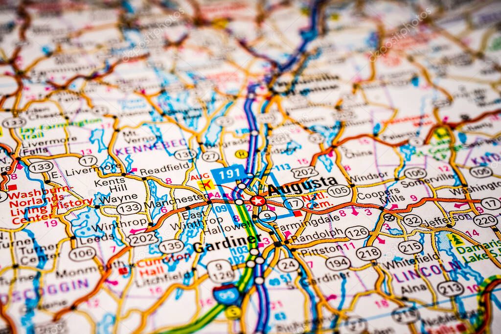 Fotos de Augusta Mapa Viaje Estados Unidos - Imagen de © aallm #363807618