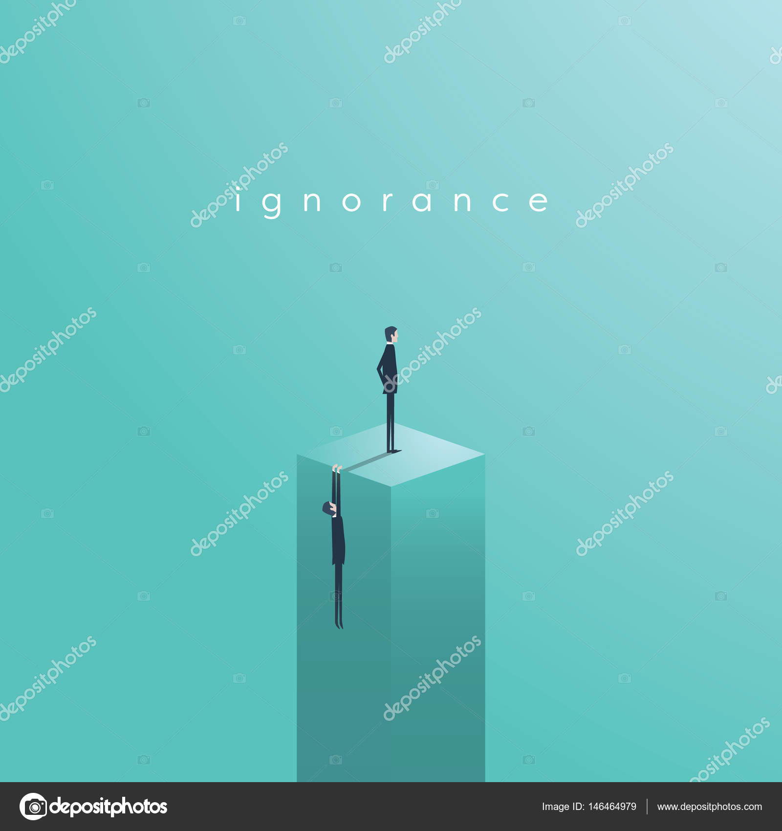 Ignorance and communication issues vector concept. Business man ...