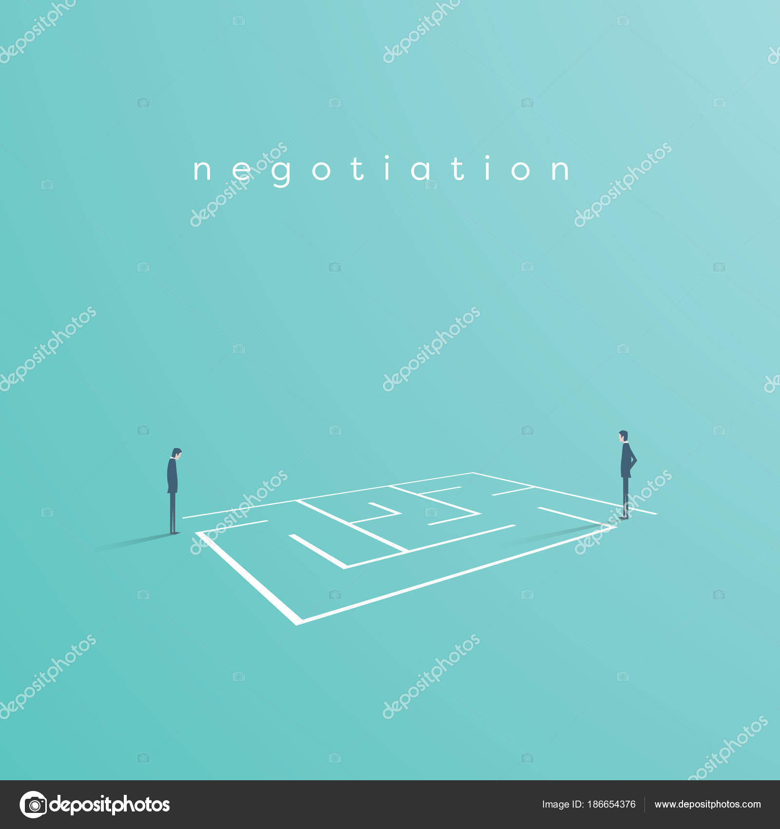 Business solution and challenge vector concept. Businessman standing ...