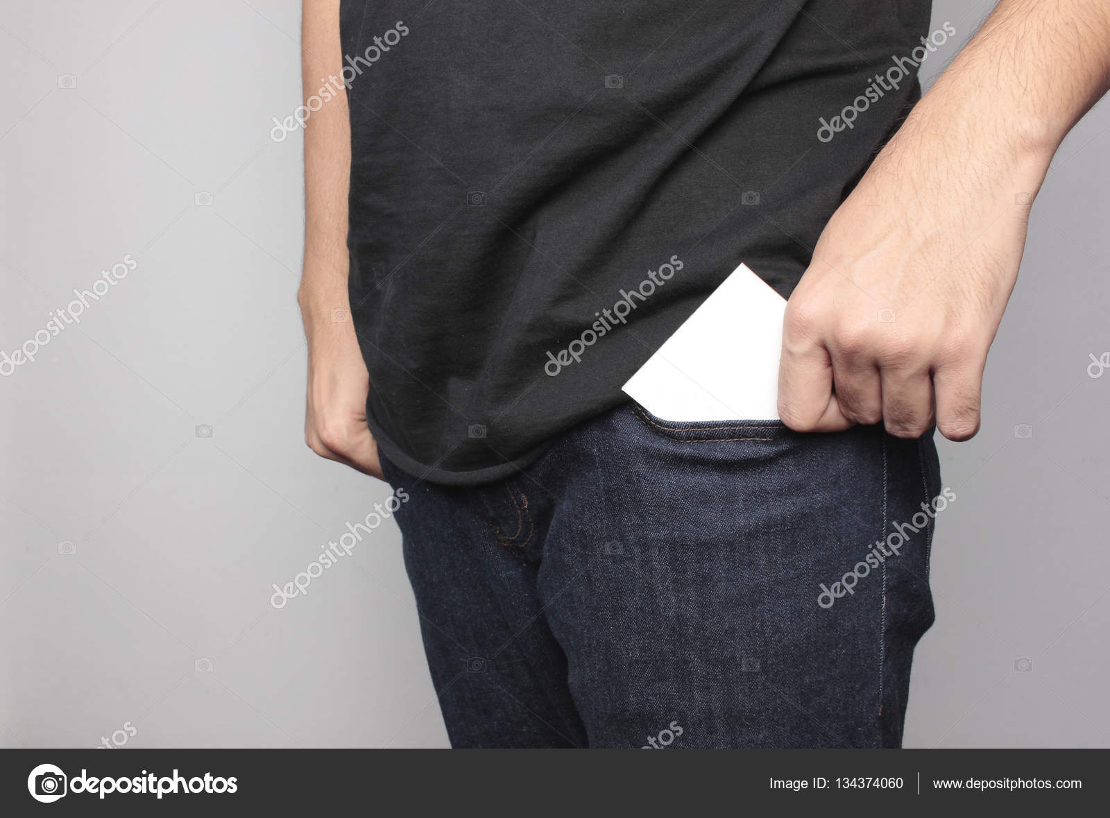 Pulling card on back pocket — Stock Photo © sorayut #134374060
