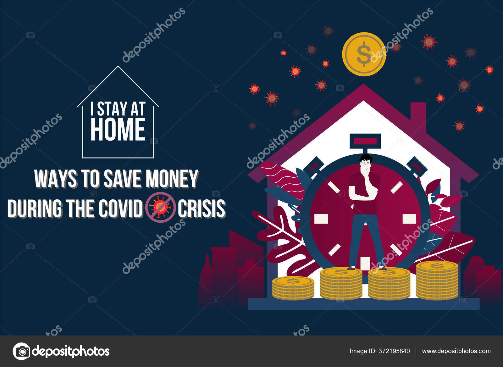 Stay Home Work Home Remotely Prevent Spread Covid Using Laptop — Stock ...