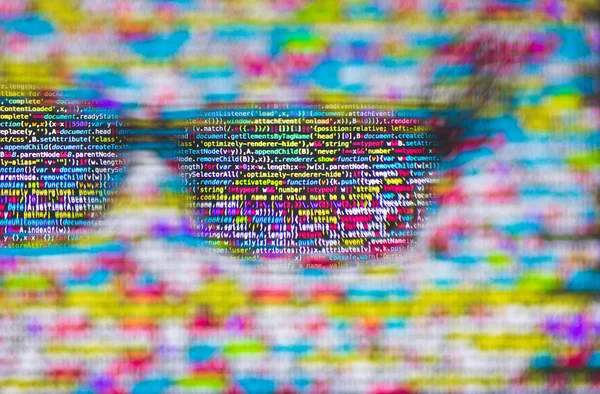 Lines of code on computer screen Stock Photo by ©sashk0 105373598