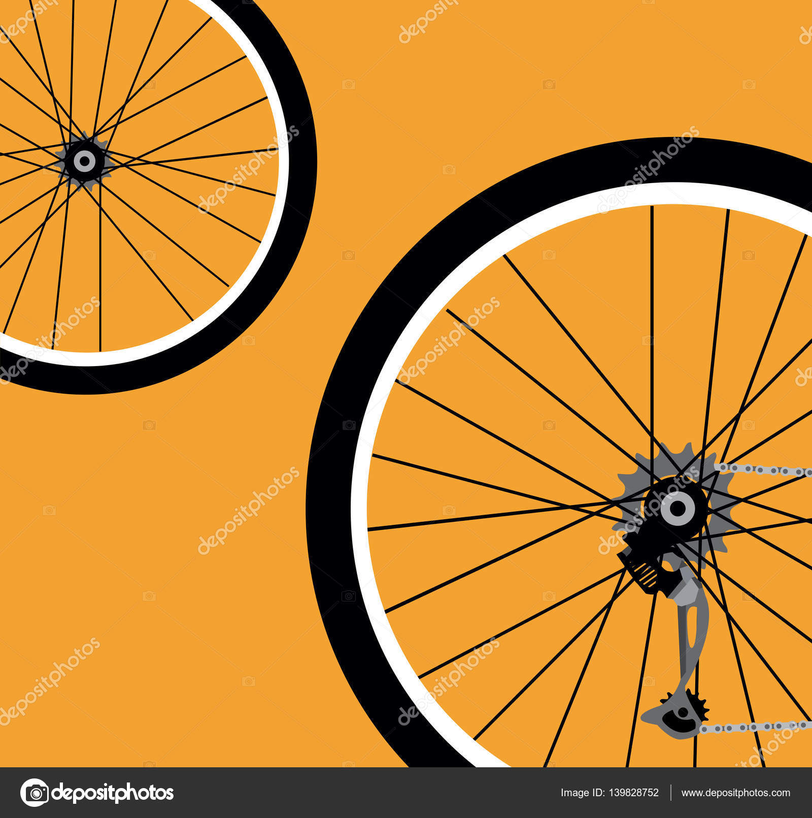 Simple Bike Wheel Vector
