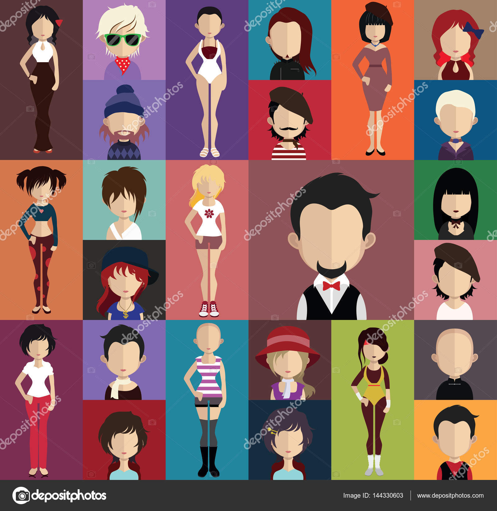 Set of different avatars Stock Vector Image by ©Sky-Designs #144330603