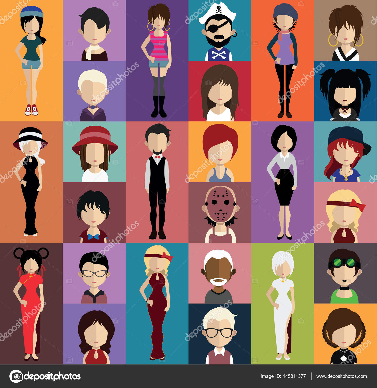 Set of different avatars Stock Vector Image by ©Sky-Designs #145811377