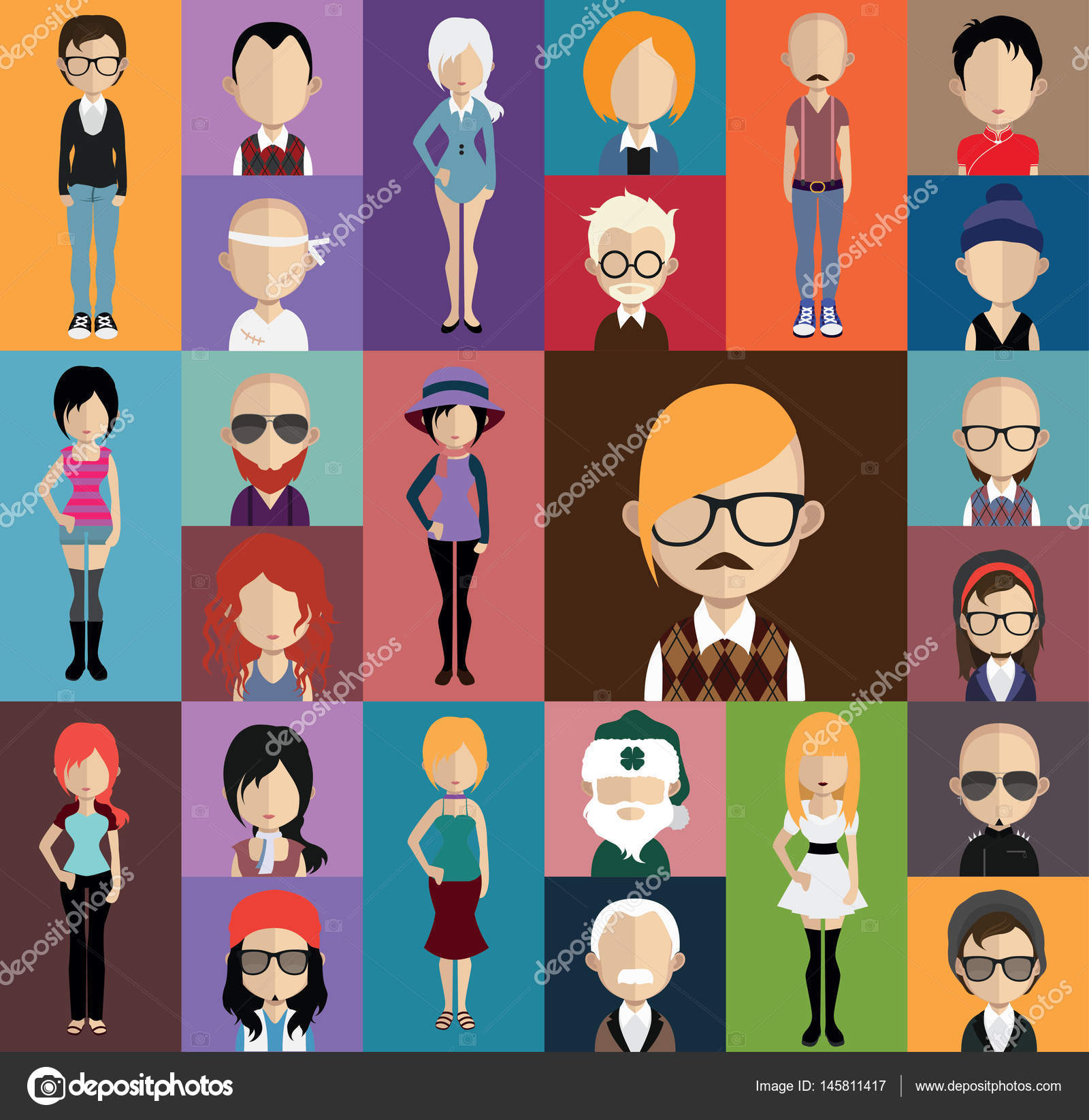 Set of different avatars Stock Vector Image by ©Sky-Designs #145811417