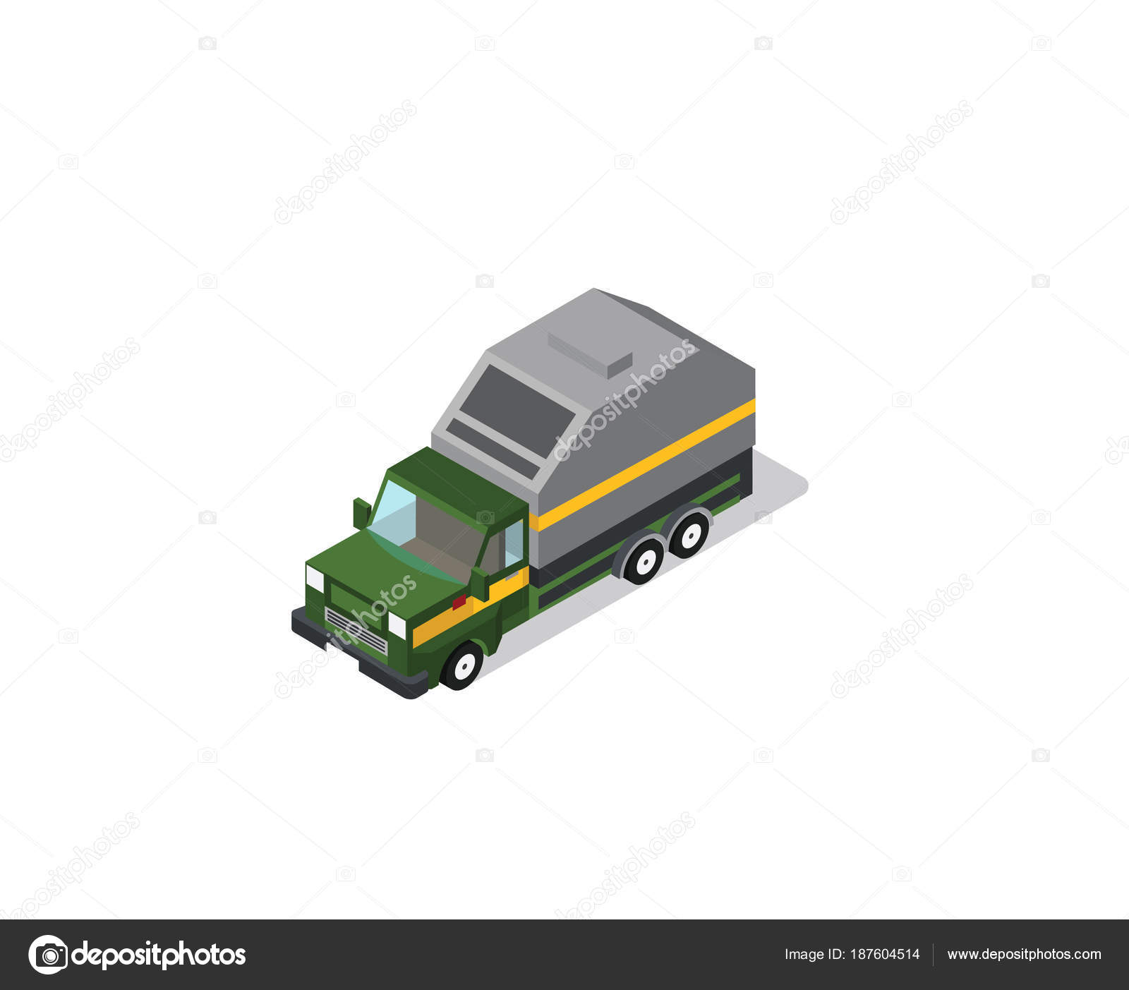 Isometric 3d trash truck Stock Vector Image by ©Sky-Designs #187604514