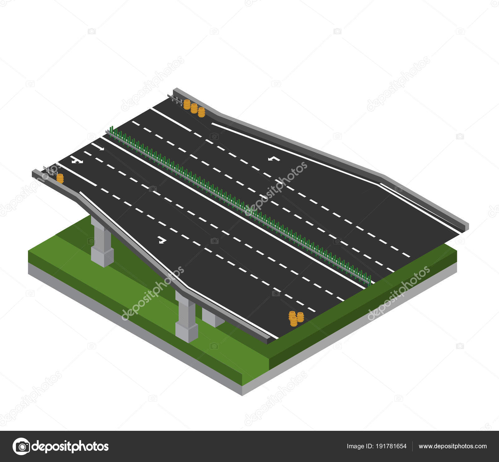Isometric highway element Stock Vector by ©Sky-Designs 191781654